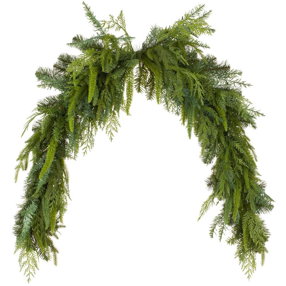 5' Cedar Mixed Pine Swag Garland Green – Amber Marie and Company